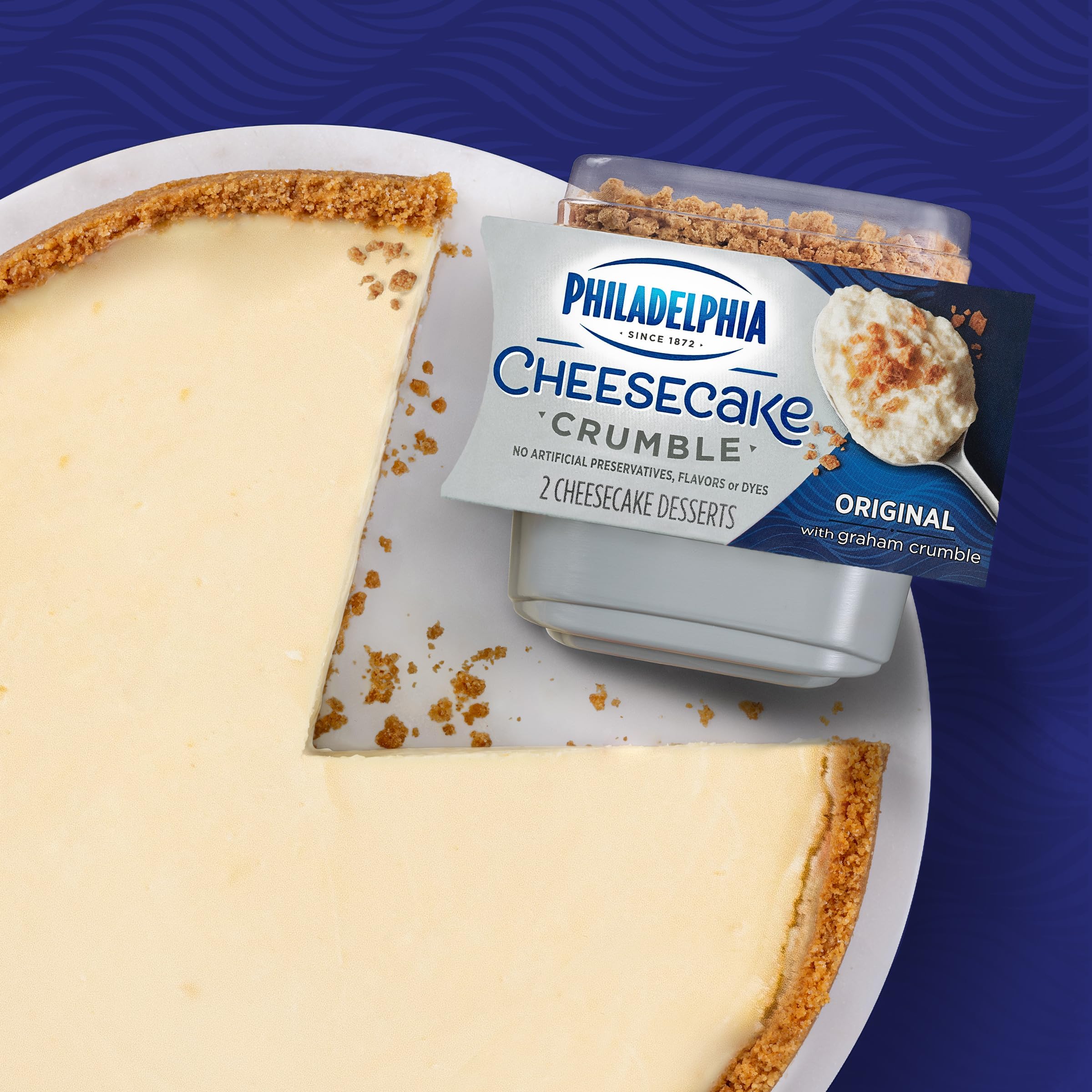 Philadelphia Original Cheesecake Crumbles (2 ct Pack, 3.25 oz Cups)