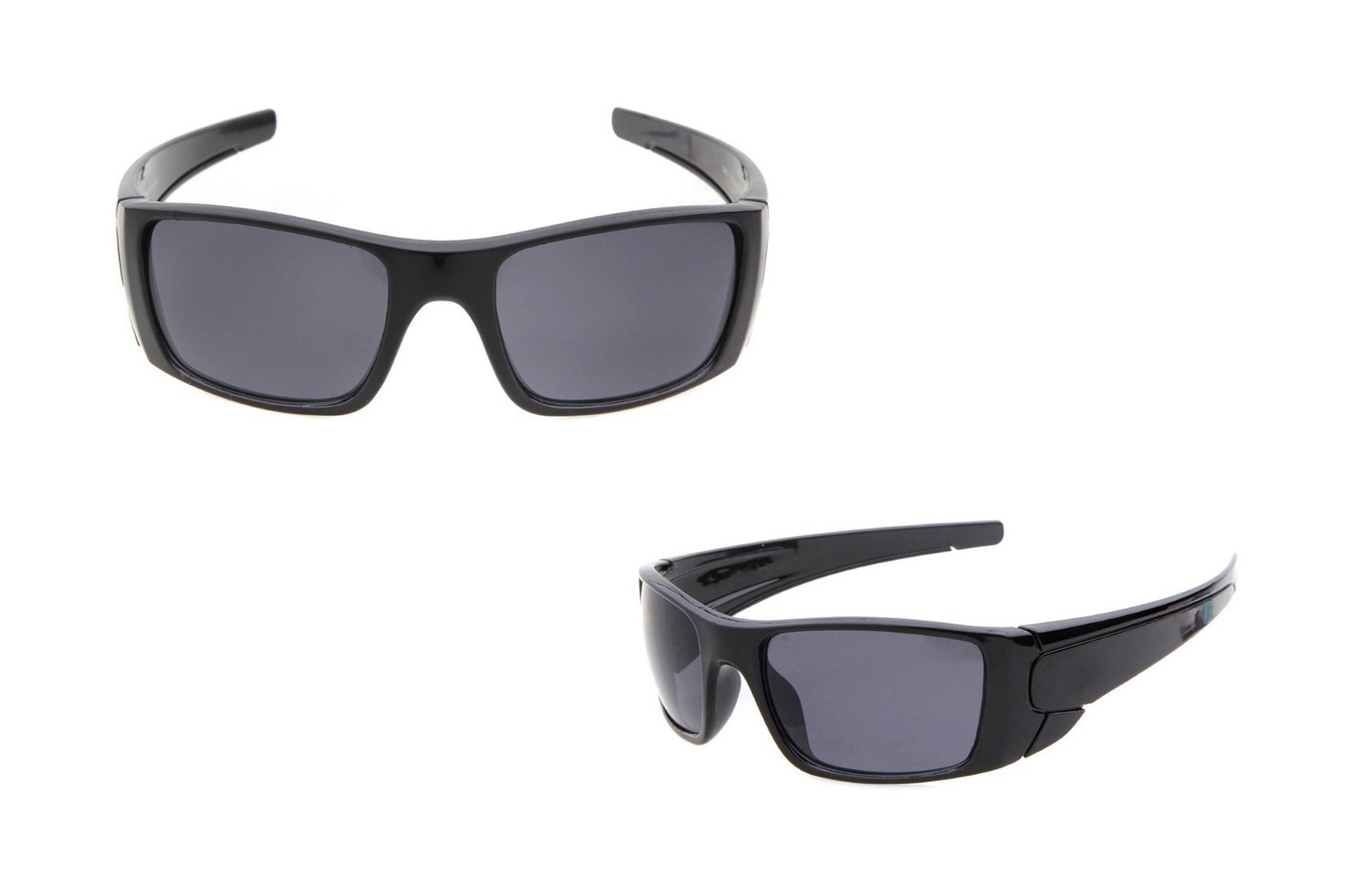 Polarized Sunglasses with Case - Unisex Sports Sunglasses (Black, Black)
