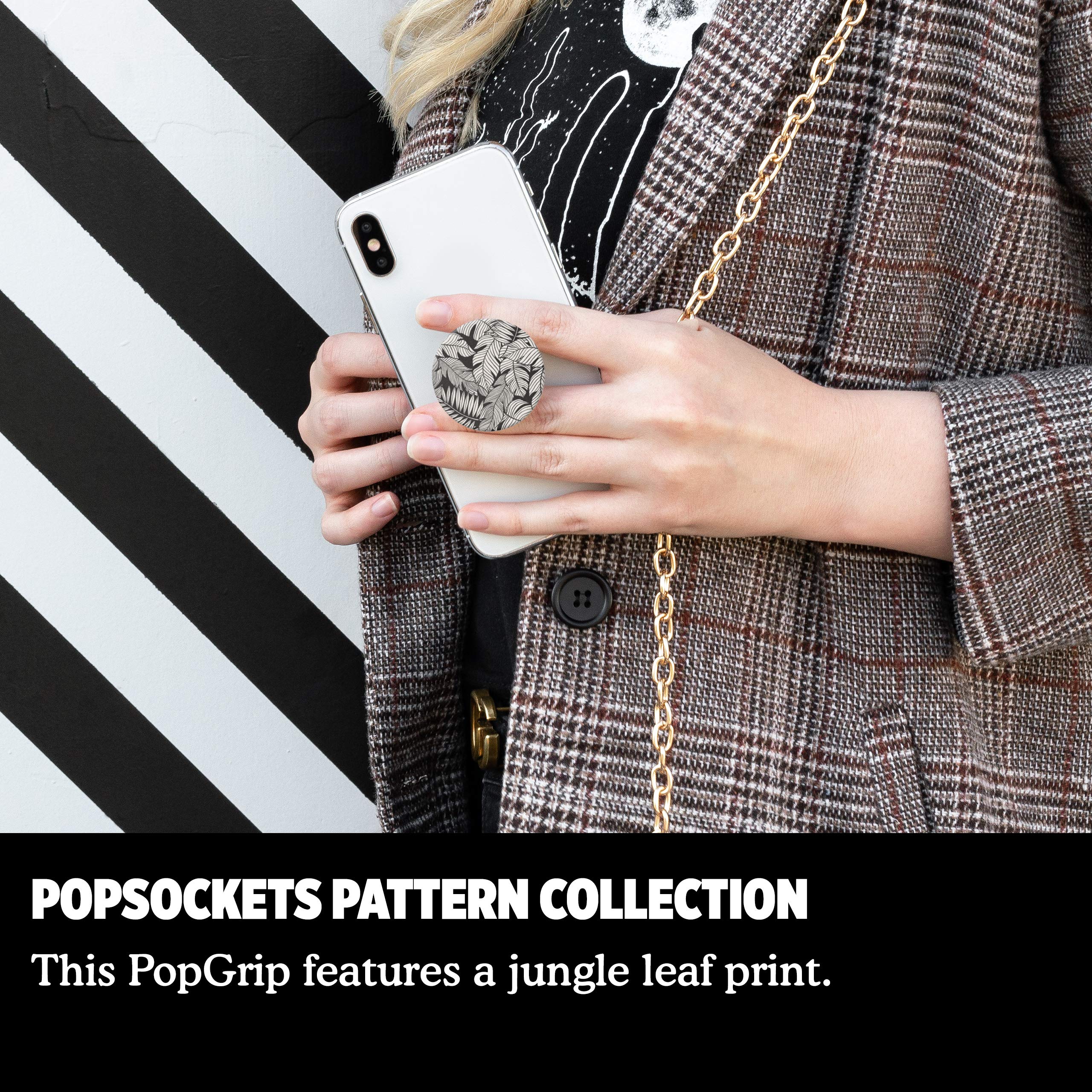PopSockets Phone Grip with Expanding Kickstand, for Phone - Mono Jungle