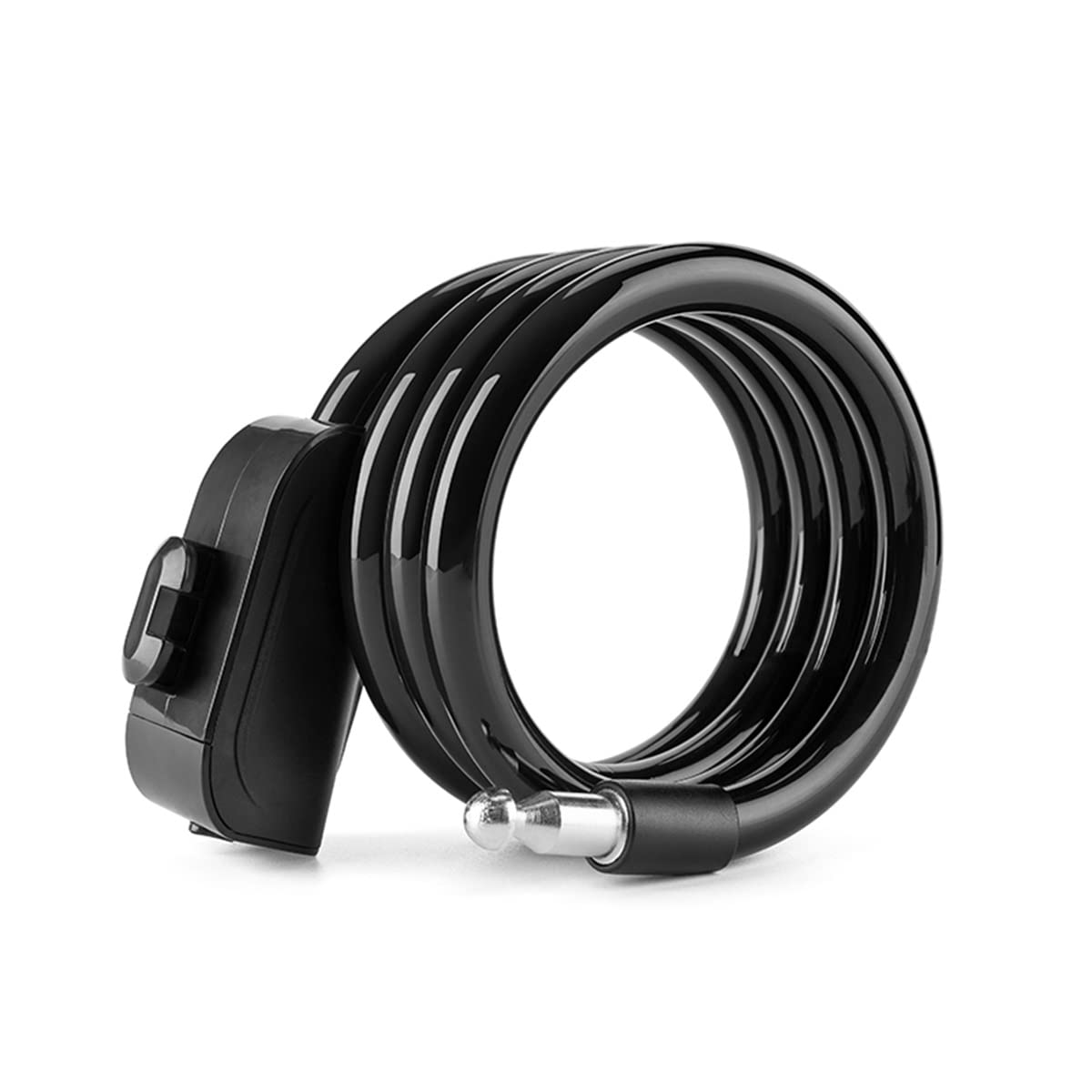 UFFD Bike Lock, Bike Locks Cable Lock Coiled Secure Keys Bike Cable Lock with Mounting Bracket, 0.55Inch Diameter (Color : Black, Size : 110CMX14MM)