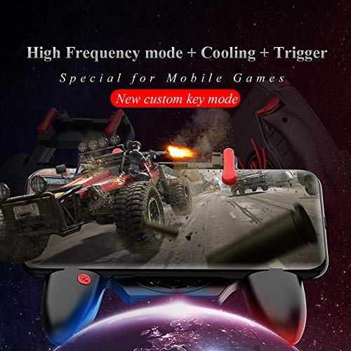 Uberwith 32 Shots per Second PUBG Trigger Mobile Controller, Gaming Grip with Portable Charger Cooling Fan,for PUBG/Fortnite/Rules of Survival L1R1 Mobile Game Trigger Joystick for Android iOS Phone
