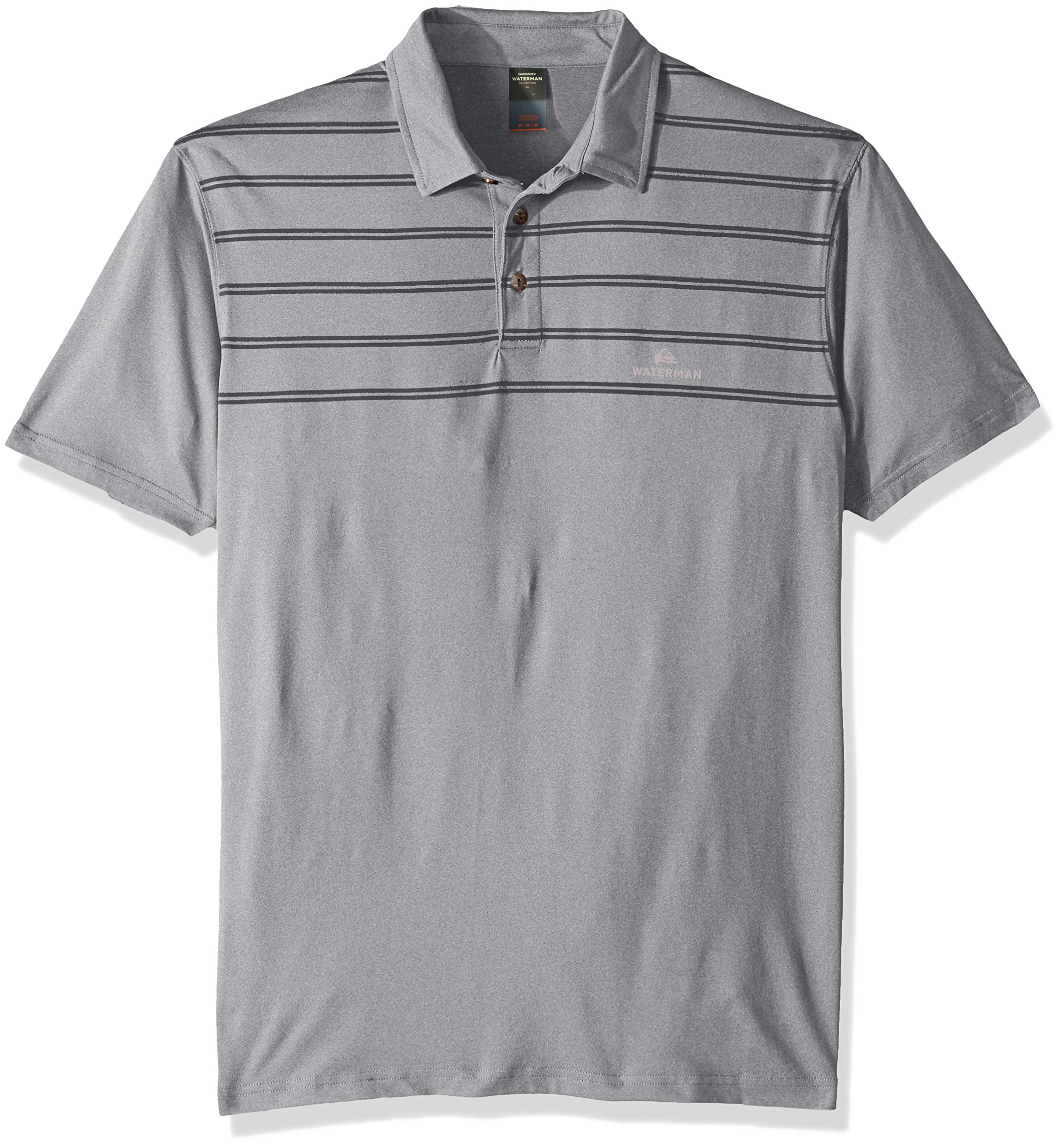 Quiksilver Men's River Explorer Polo TEE, Grey Marl, S