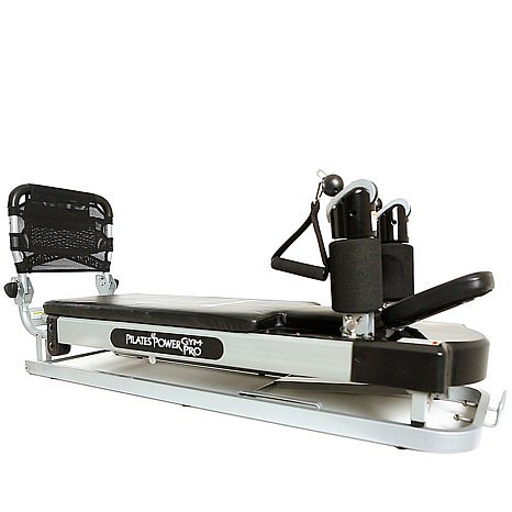 Pilates Power Gym 'Pro' 3-Elevation Mini Reformer Exercise System with 3 Pilates Workout DVDs and The Power Flex Cardio Rebounder