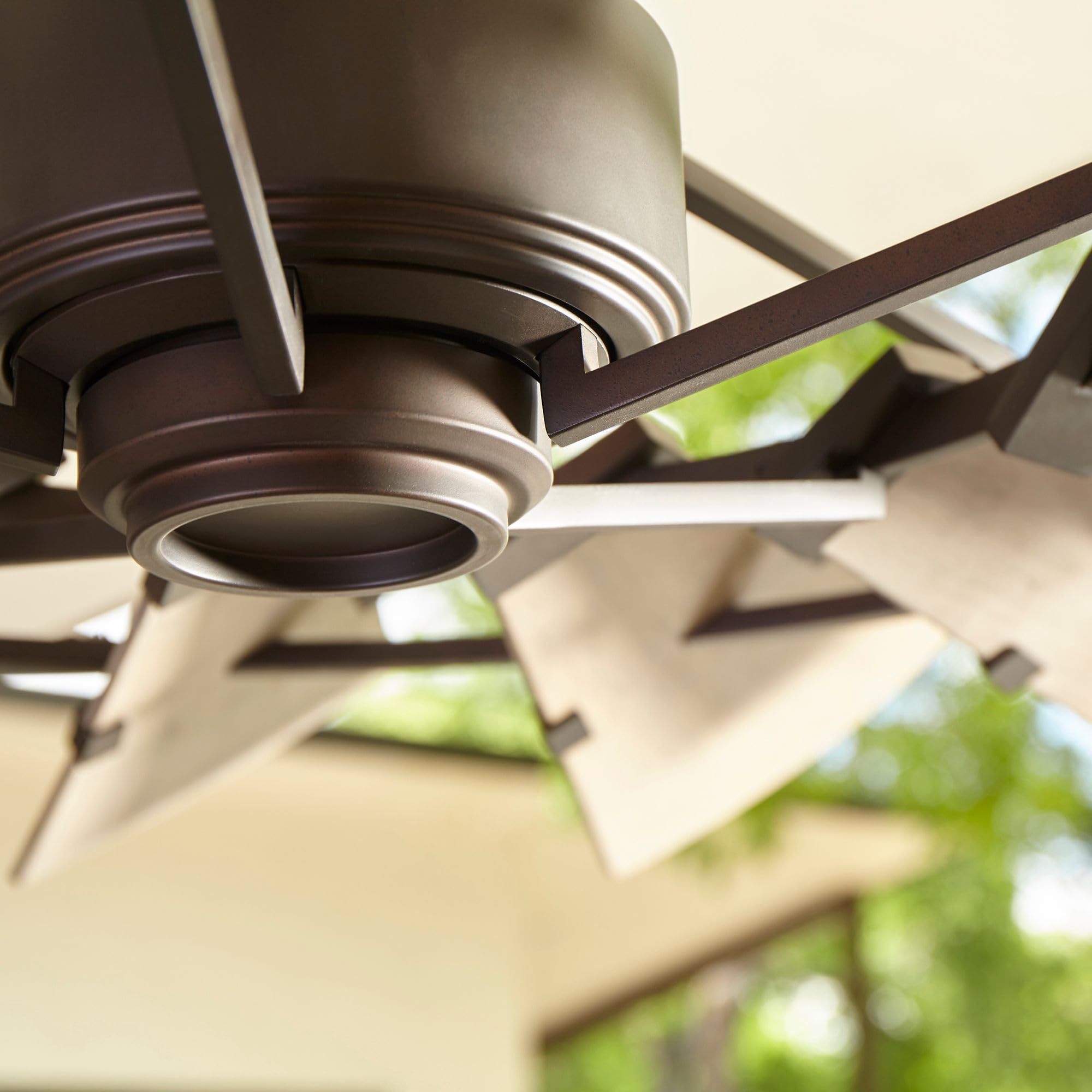 Quorum 97215-86 Indoor Windmill Ceiling Fan in Oiled Bronze with Weathered Oak Blades