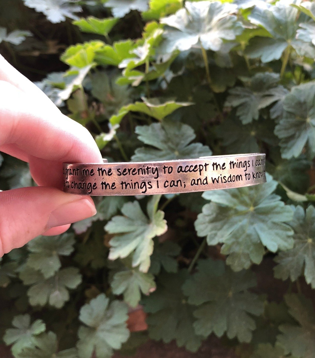 Quotable Cuffs Serenity Prayer Bracelet- Inspirational Engraved Pewter Bracelet by Whitney Howard Designs