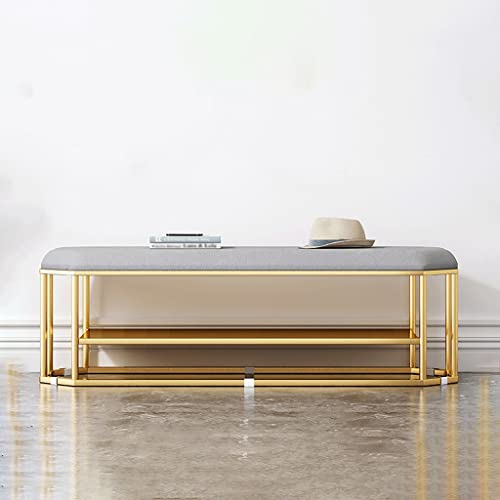 PONNYC Classic Home Shoe Rack Bench Double-Layer Shoe Changing Stool Entrance Shoe Cabinet Suitable for Living Room Entrance Corner Corridor