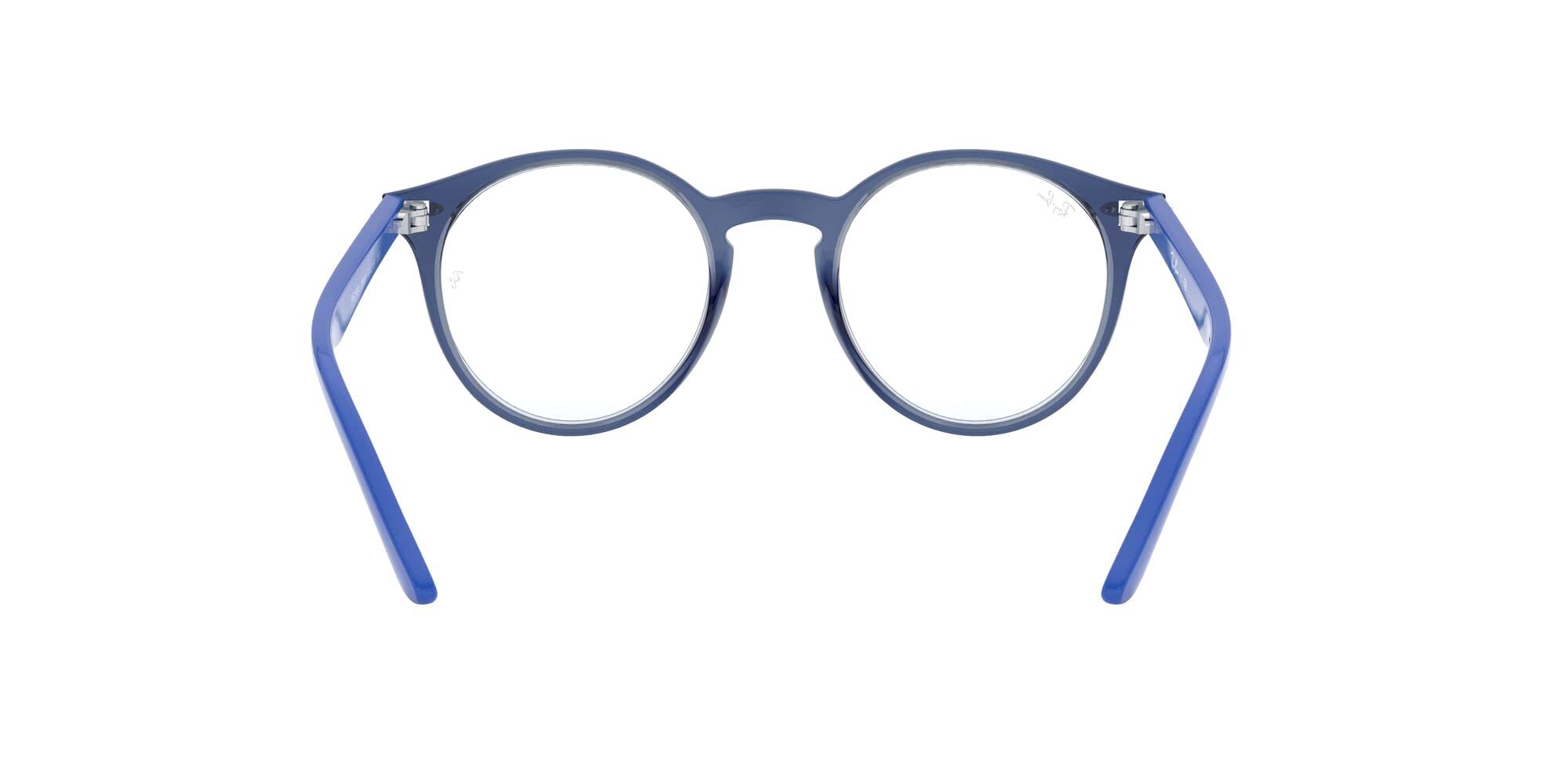 Ray-Ban Junior Kids' RY1594 Round Prescription Eyeglass Frames, Transparent Blue/Demo Lens, 44 mm