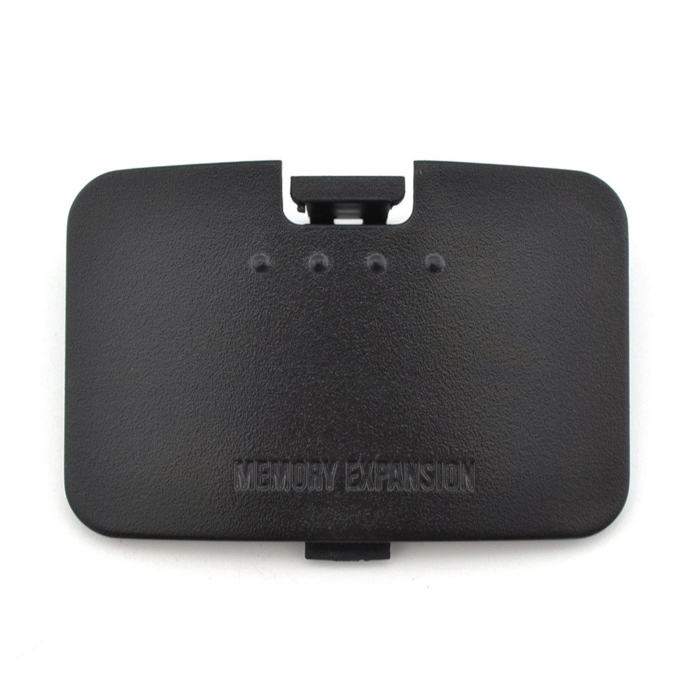 Replacement Jumper Pak Memory Expansion Door Cover Lid Part for Nintendo 64 N64 (Black)