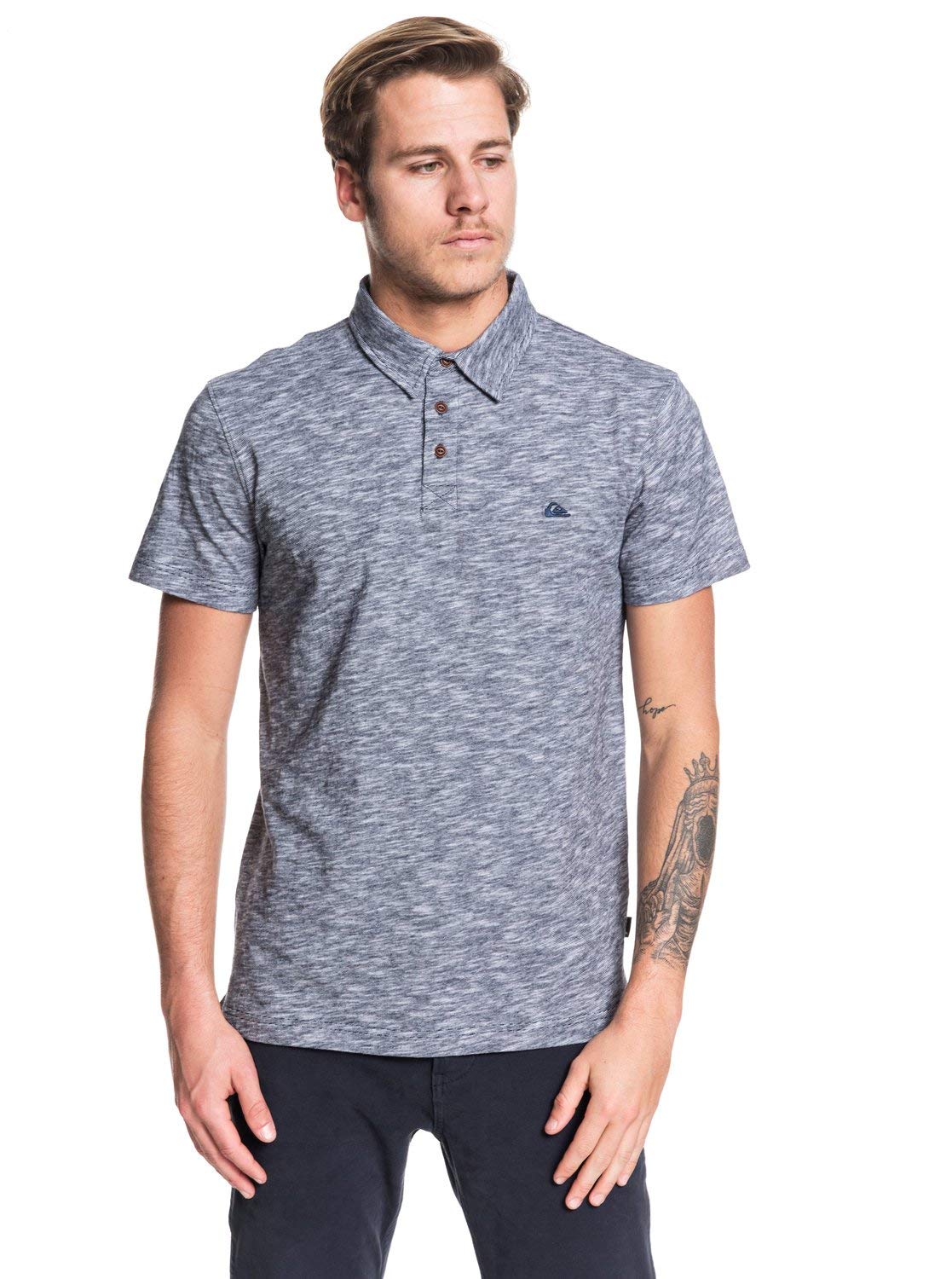 Quiksilver Men's Everyday Sun Cruise Knit Crew TOP, Sky Captain Heather, S