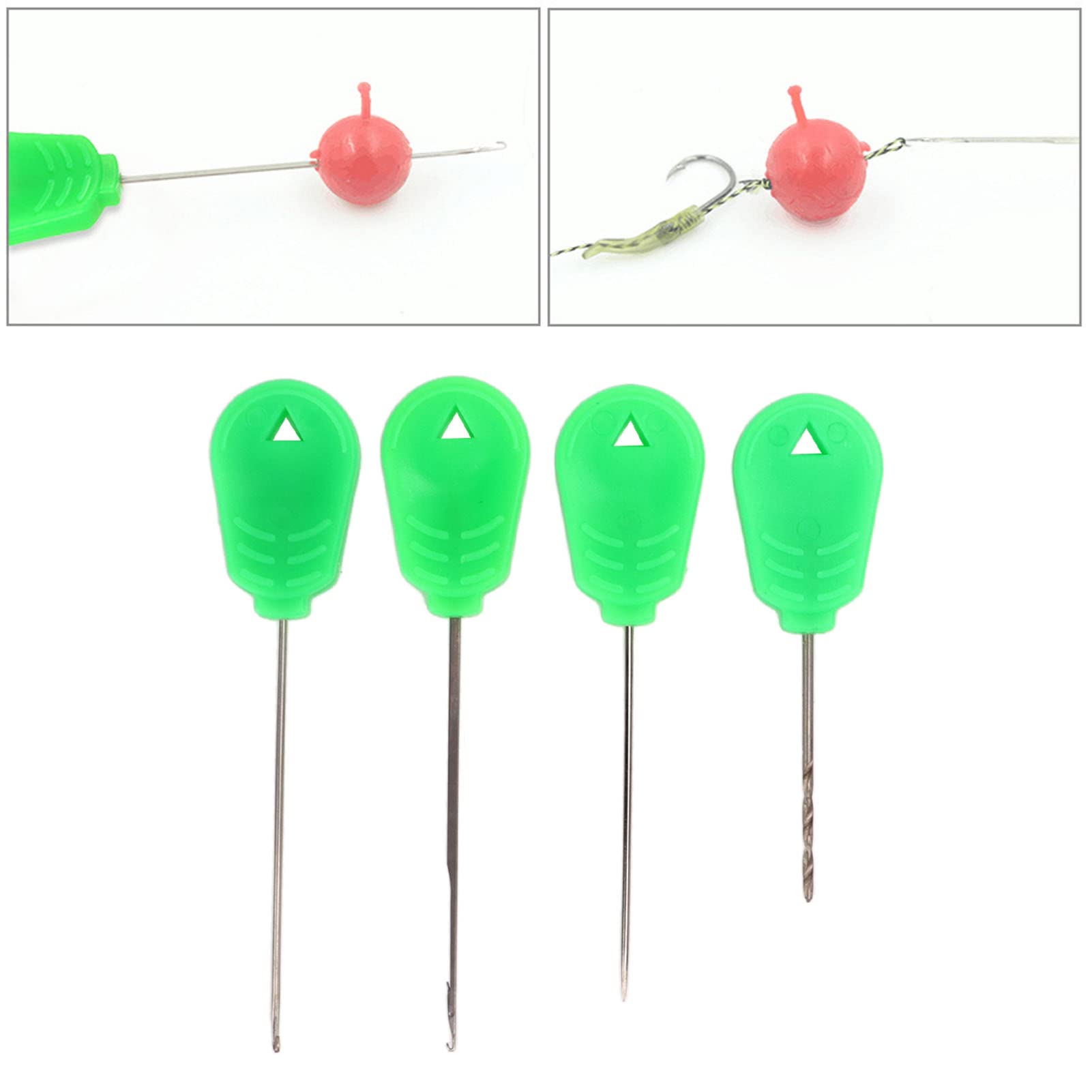 VGEBY 4Pcs Durable Plastic and Steel Carp Fishing Bait Rig Tool Stable Needle Kit for Fishing Accessories