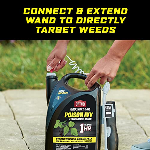 Ortho GroundClear Poison Ivy & Tough Brush Killer3 - Ready-To-Use Weed Killer Spray with Comfort Wand, 1 gal.