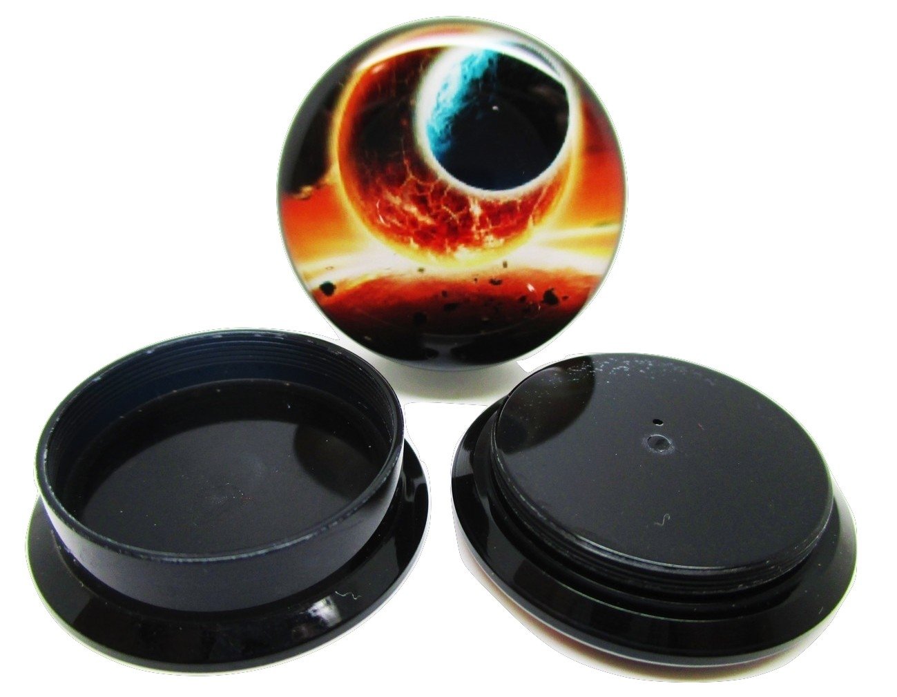 Pierced Republic Sun Explosion Ear Plugs - Acrylic Screw-On - 10 Sizes - Pair (1" (25mm))