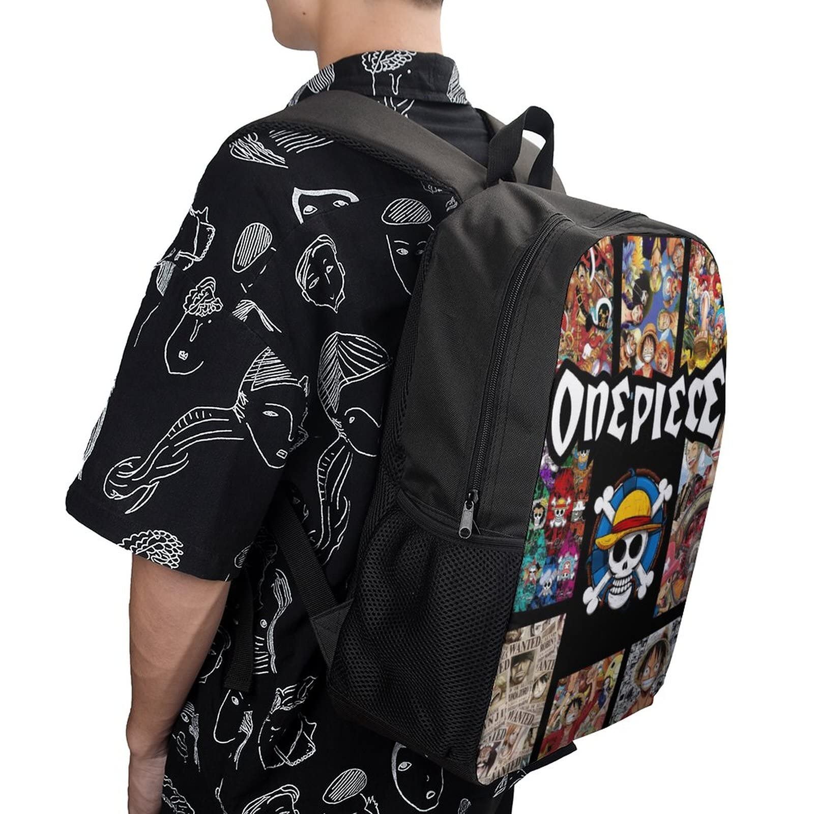 Rhukot Anime Backpack Cartoon Laptop Backpack Straw Hat Crew Backpack 17 Inch For Mens Boys And Girls 2-One Size