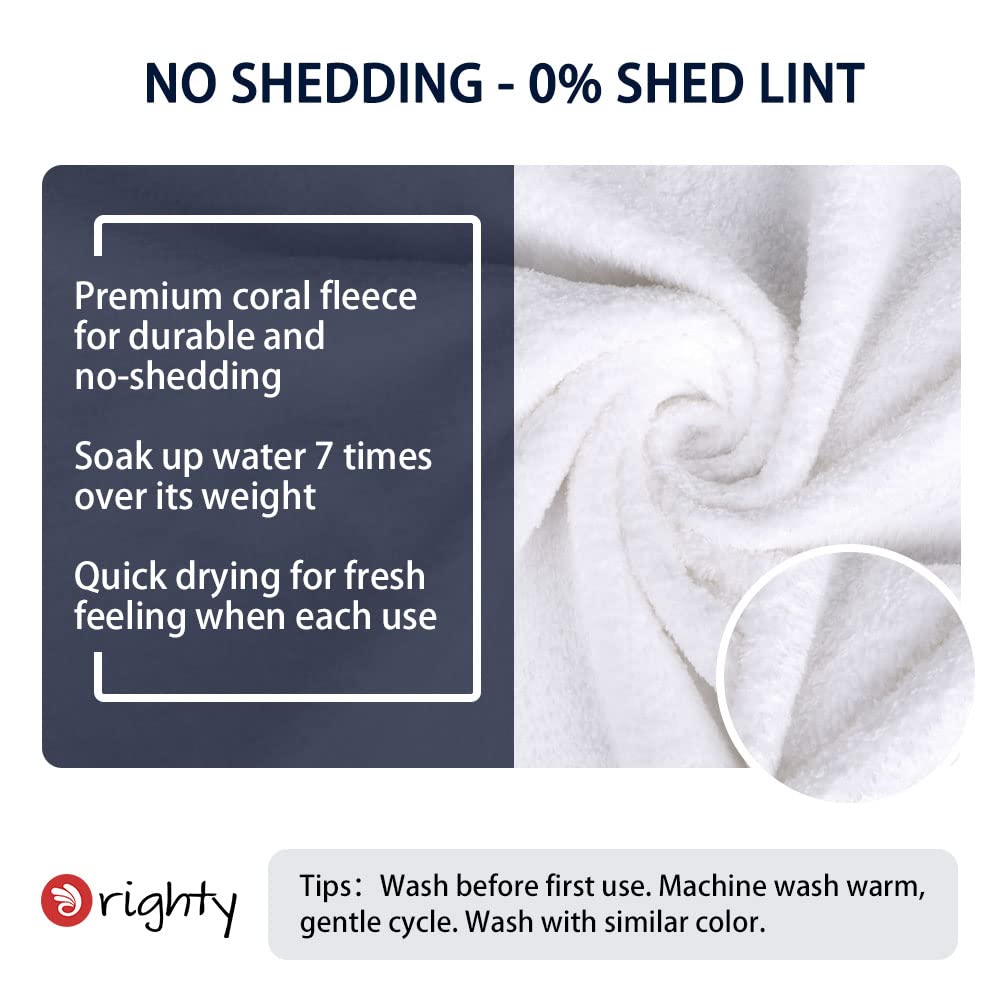 Orighty 6 Pack Hand Towels - Ultra Soft & Highly Absorbent - Microfiber Coral Velvet for Bathroom, Gym, Shower, Spa, Quick Drying Hand Towel 15 x 25 inches (Grey)