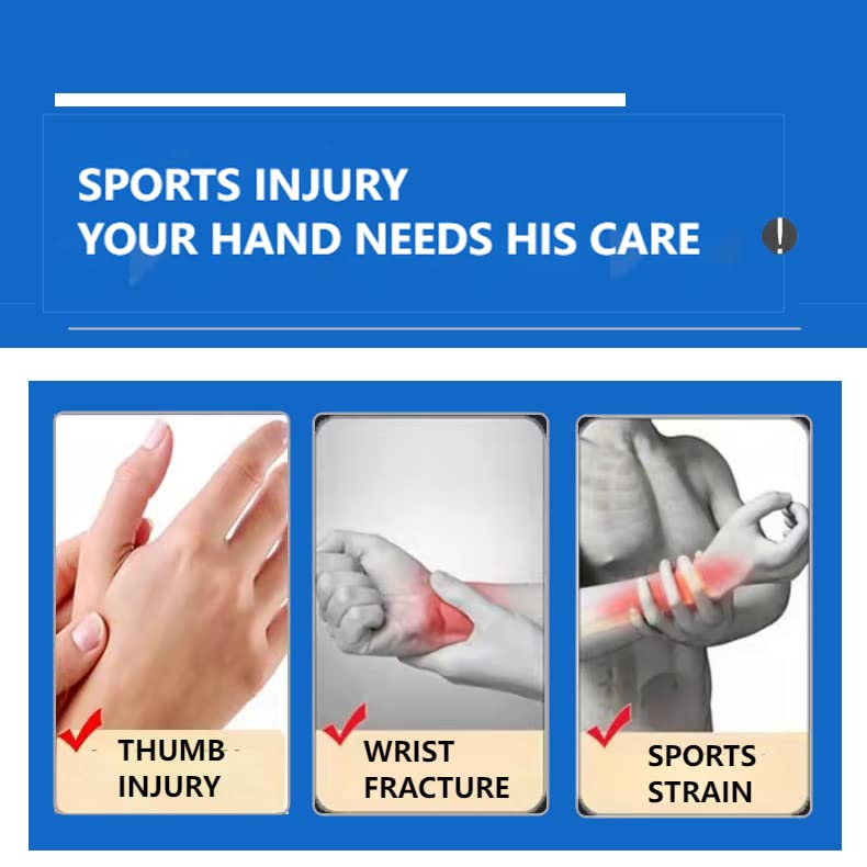 Winding Type Thumb Splint Brace Stabilizer Wrist Strap, Fits Both Hands, for Arthritis, Soft Tissue Injuries, Tendonitis, Pain, Sprains, Fractures Stabilizing Breathable, 1 Pack