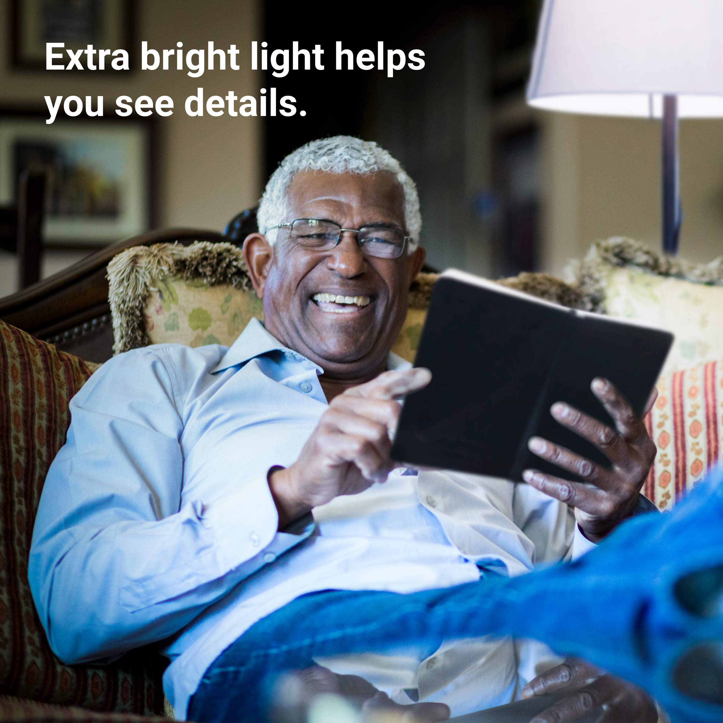 SAGELITE Delay Off LED Light Bulb, 11W LED Light with 25 Seconds of Dimmed Light After Switch Off, 75W Equivalent Daylight (5000K) A21 Bulb E26 Base 1055LM, 4 Pack (0187695001)