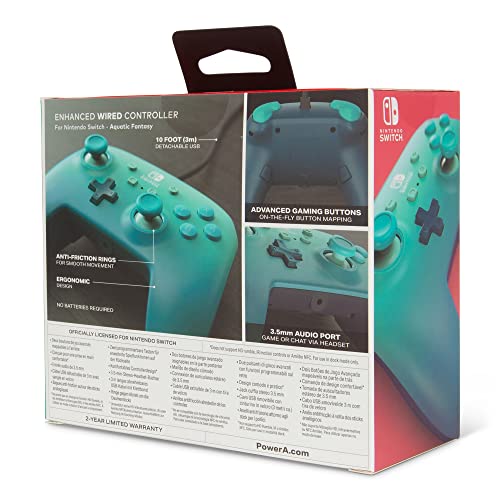 PowerA Enhanced Wired Controller for Nintendo Switch - Aquatic Fantasy