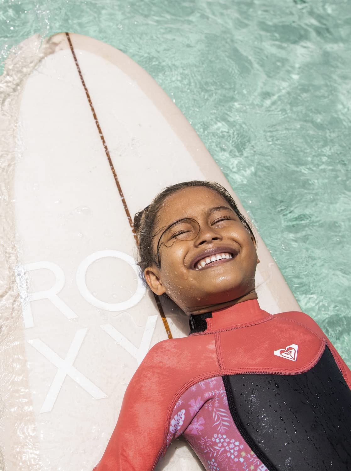 Roxy Girls 4/3 Prologue Tny Back Zip GBS Wetsuit - Black/Coral Flame/Bright White | 4G
