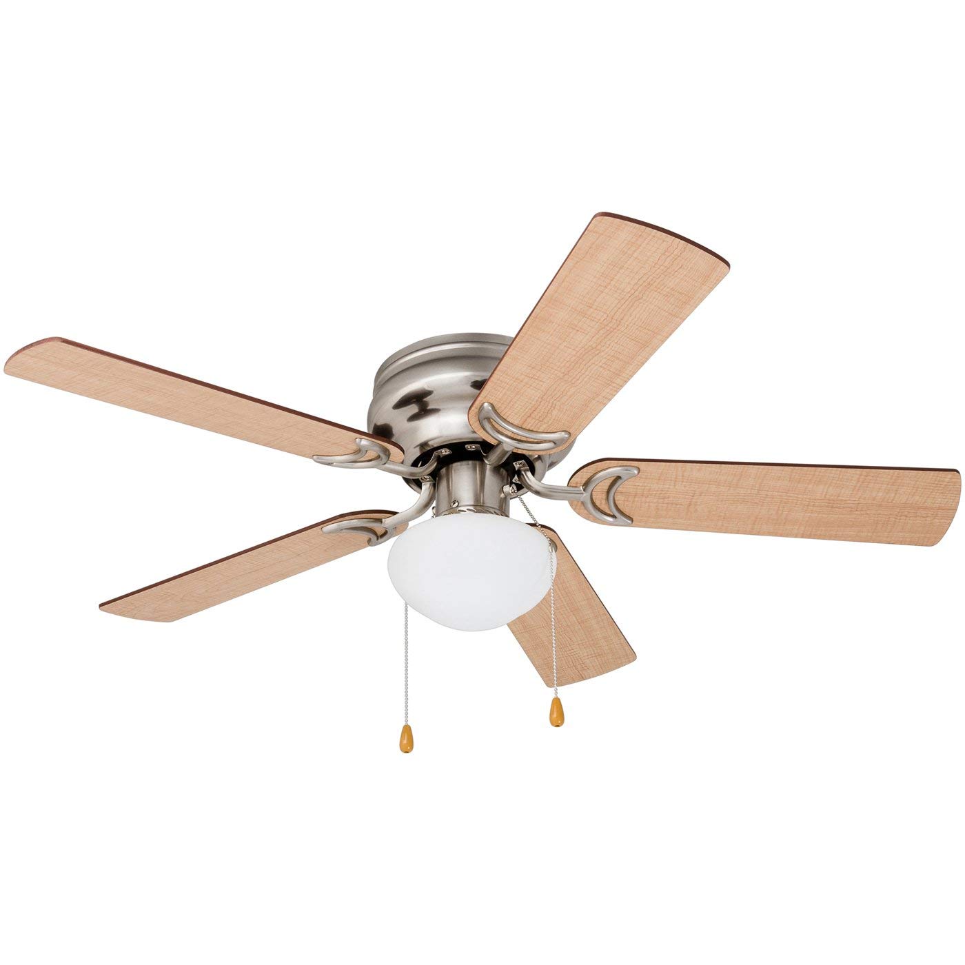 Prominence Home 80029-01 Alvina Led Globe Light Hugger/Low Profile Ceiling Fan, 42 inches, Satin Nickel (Renewed)