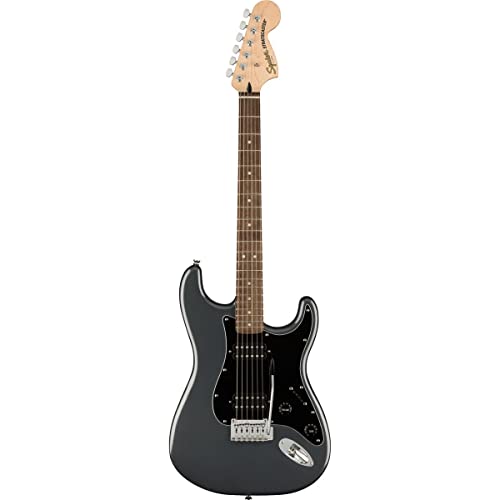 Squier Affinity Series Stratocaster Electric Guitar, with 2-Year Warranty, Charcoal Frost Metallic, Laurel Fingerboard