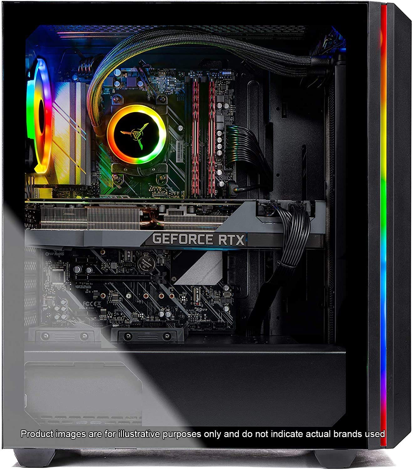 Skytech Chronos Gaming PC Desktop - AMD Ryzen 9 3900X, RTX 3080 10GB, 16GB DDR4, 1TB Gen4 SSD, 360mm AIO, 850W, Black