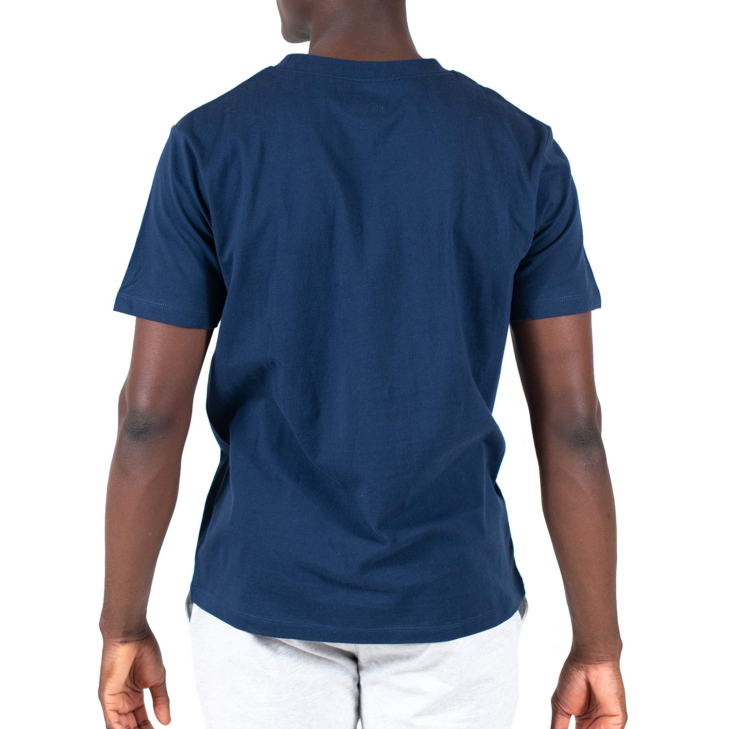 Spalding Men's Tshirt Split Wordmark Branded Short Sleeve Tee Navy