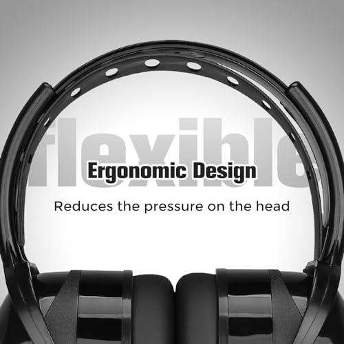 ProCase Noise Reduction Ear Muffs, 29dB NRR Hearing Protection Safety Earmuffs Noise Cancelling Headphones for Shooting Gun Range Mowing Construction, Sound Blocking for Adult Kids Autism -Black