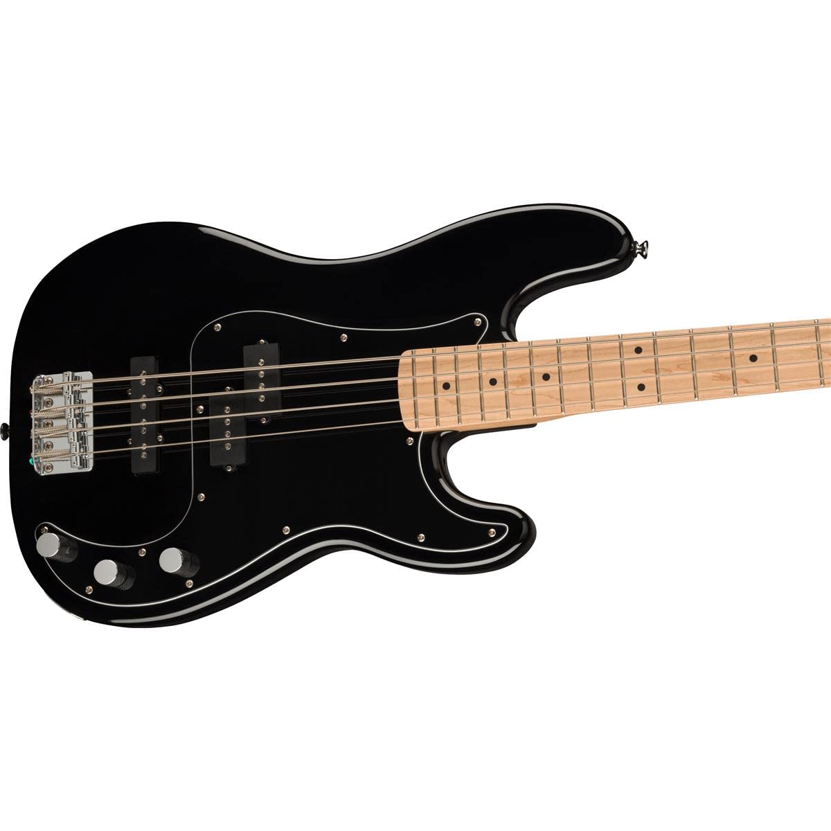Squier by Fender Precision Bass Guitar Kit, Affinity Series, Laurel Fingerboard, Black, Poplar Body, Maple Neck, with Guitar Bag and Rumble 15 Amp Bass Amp, Cable, Guitar Strap and More