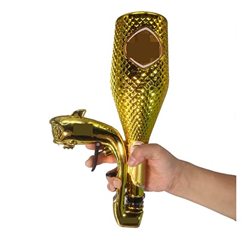 Wine Sprayer - Shark/Dolphin Shape Champagne Sprayer Beer Bottle Sprayer Alloy Wine Sprayer Kitchen Party Club Bar (Color : Pink)