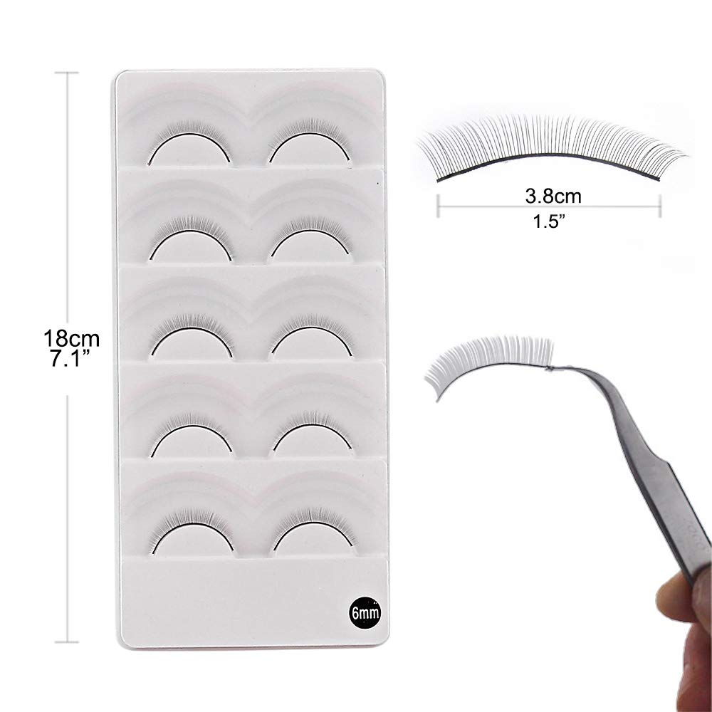 Practice Lashes for Eyelash Extensions Supplies, TopDirect 35 Pairs Training Lashes Practice Eyelash Strips Self Adhesive with 35 Pairs Eye Patches Stickers