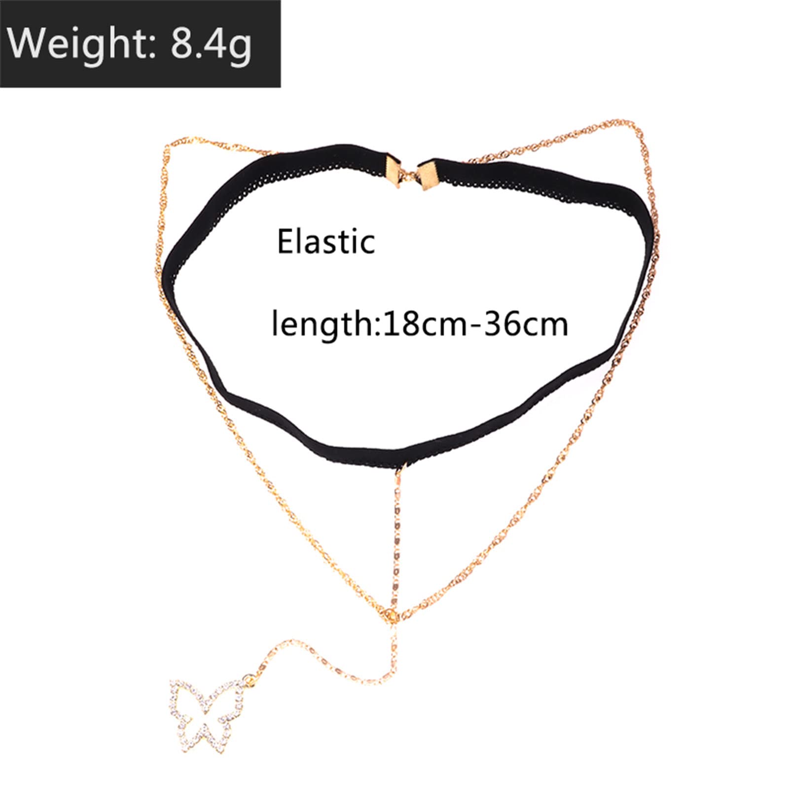 Vichay Party Leg Jewelry Women Body Chain Layered Thigh Chain Boho Body Accessories (B-Gold Butterfly)