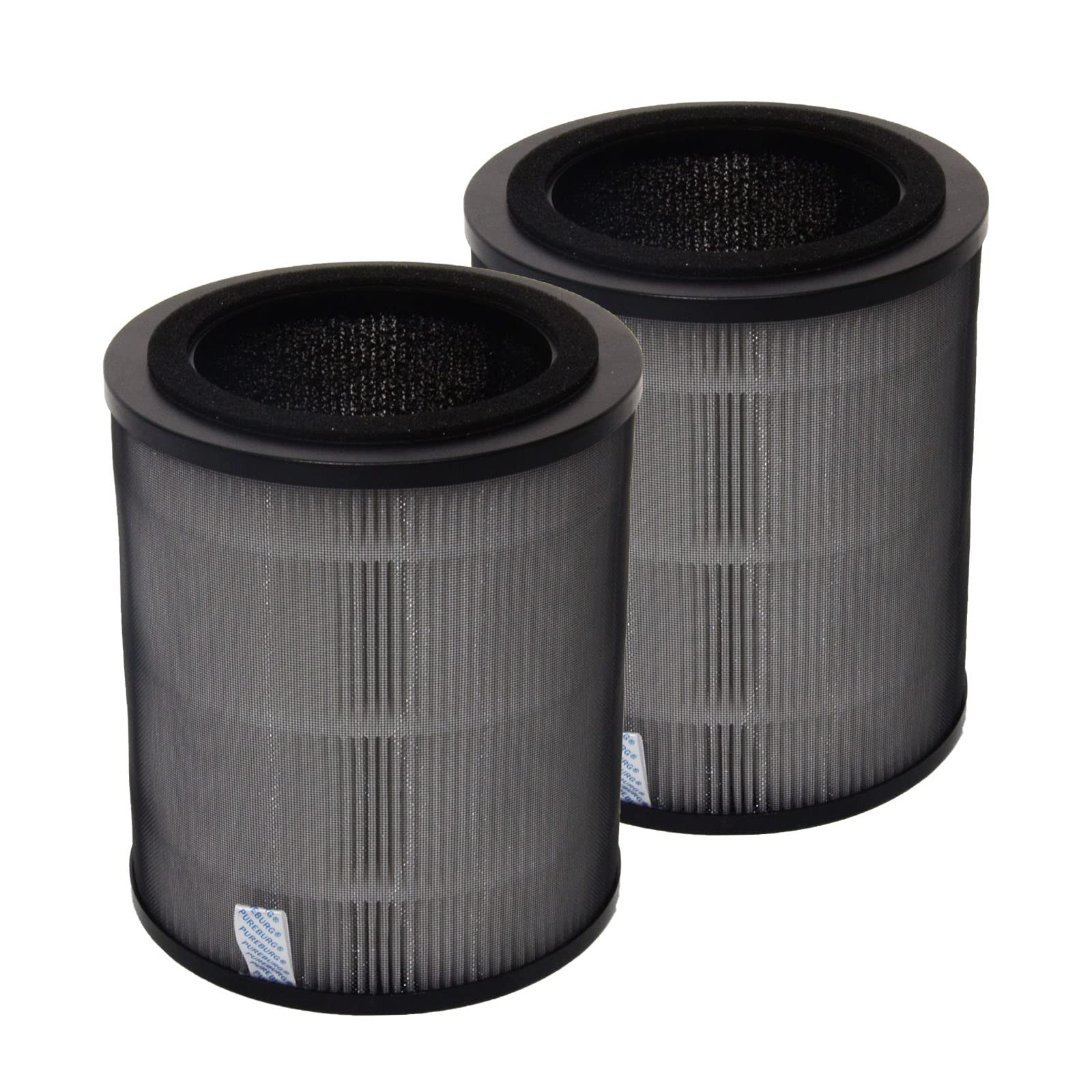 PUREBURG JF100 True HEPA Replacement Filters Compatible with Jafända JF100 Jafanda Air Purifier, Part Number JF100-RF, H13 3-IN-1 3-Stage Filtration Activated Carbon Air Clean VOCs Odor,2-Pack