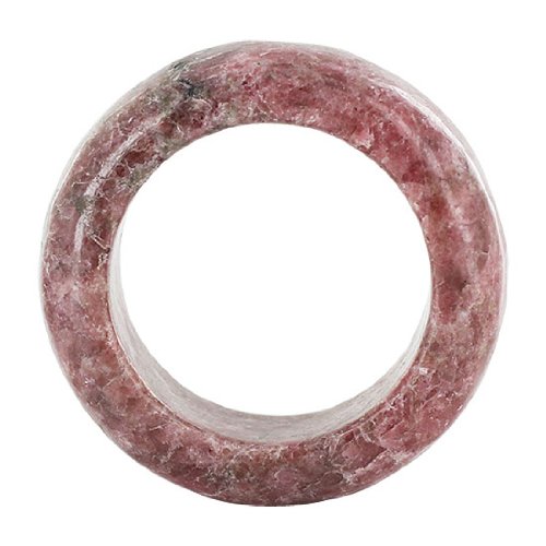 Rhodonite Gemstone 9mm Unisex Band Ring Size 7.5