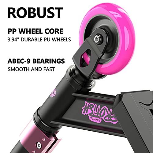SANVIEW Pro Stunt Scooters Freestyle for Kids Boys Girls Teens Rose