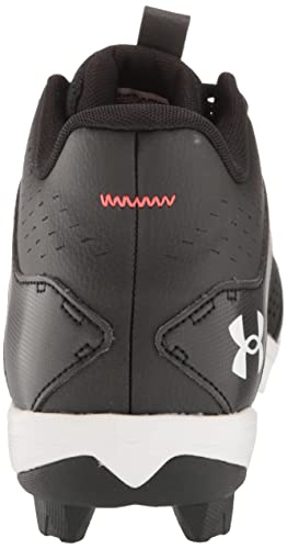 Under Armour Men's Leadoff Mid Rubber Molded Baseball Cleat, (001) Black/Black/White, 7