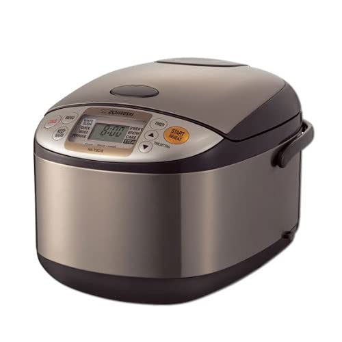 Zojirushi NSTSC18XA Micom 10-cup Rice Cooker/Warmer Stainless Brown Bundle with Cuisinart Cookbook Bundle