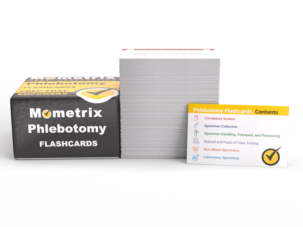 Phlebotomy Study Cards 2023-2024: Phlebotomy Exam Review and Training with Practice Test Questions [Full Color Cards]