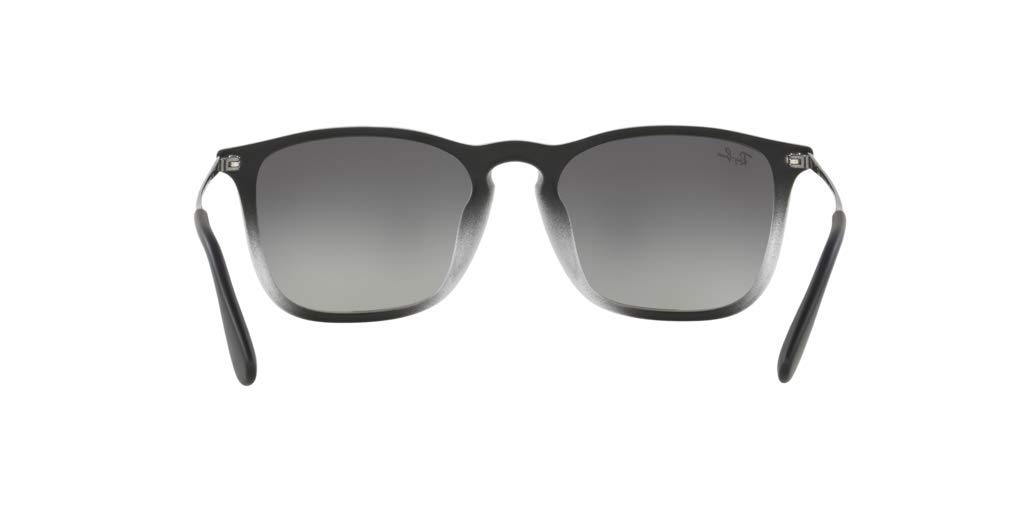 Ray-Ban Men's RB4187F Chris (F) Sunglasses Violet Shot On Black/Grey Gradient Dark Grey 54mm