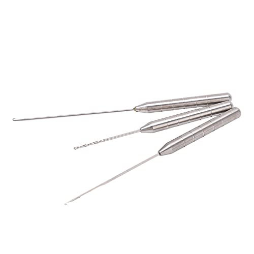 Uxsiya Fishing Bait Needle Set, Anti Rust Portable 3 in 1 Fishing Baiting Rig Tool Set for Outdoors