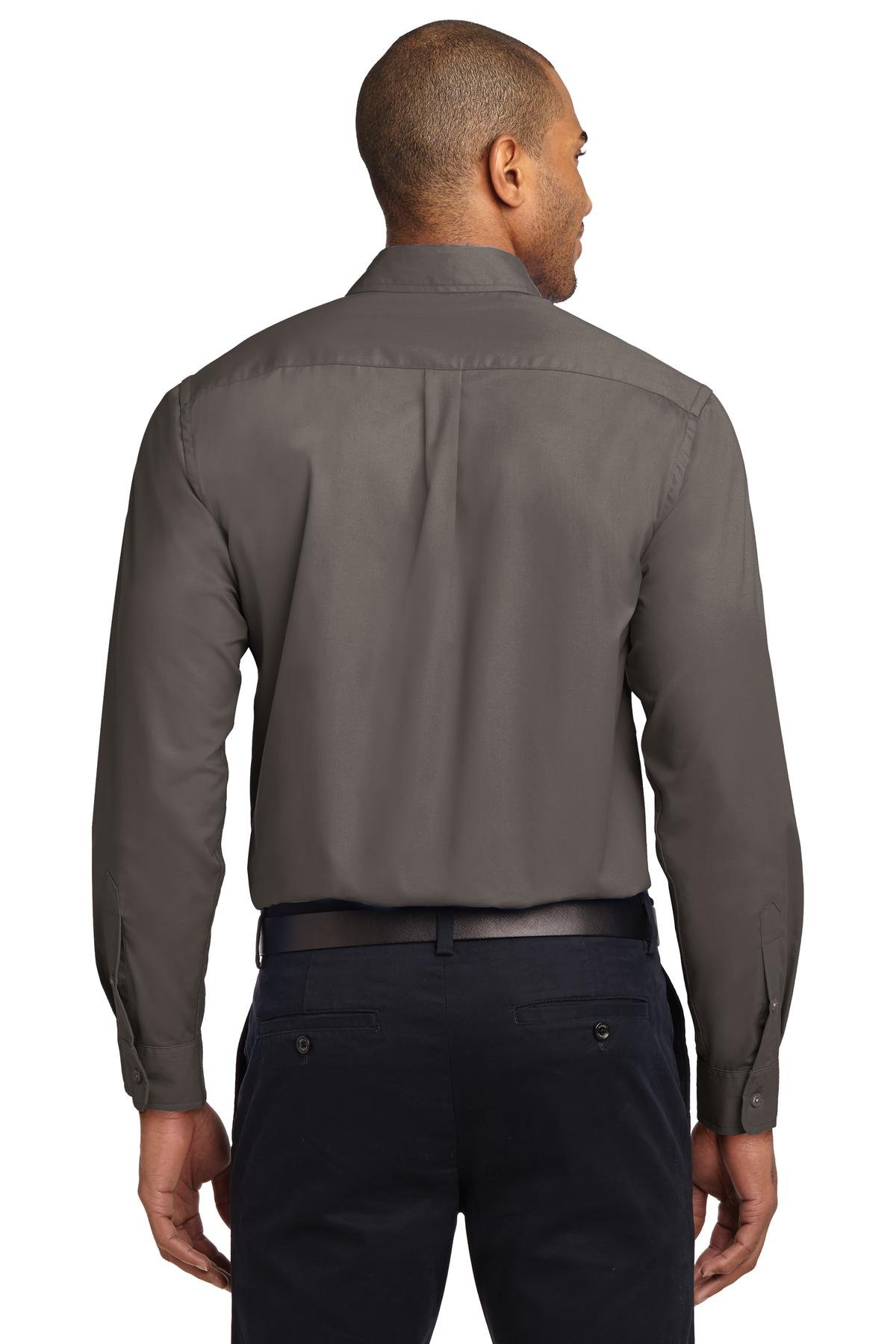 Port Authority Long Sleeve Easy Care Shirt, Bark, L