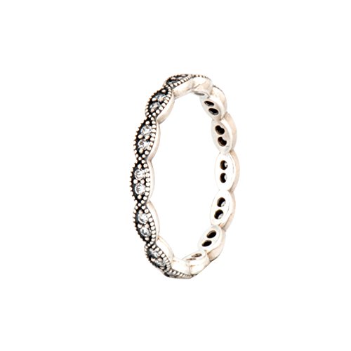 PANDORA Band of Shimmering Leaves Clear CZ Ring Size 5-190923CZ-50