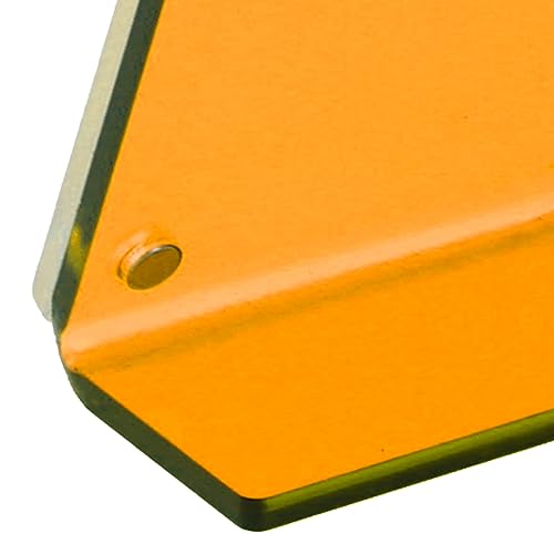 Slanted Back Photo Frame, Self Standing Photo Frame Durable Wide Application for Business Cards for Livingroom (Orange)