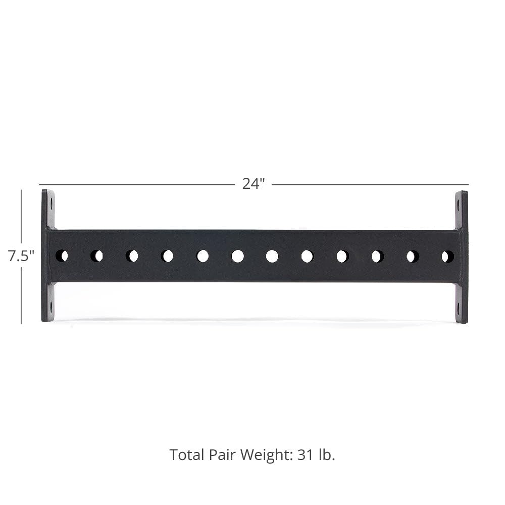 Titan Fitness 24-in Bottom Side Bracings Fit X-3 Series Space Saving Rack, Extra Support for Kipping Pull-Ups