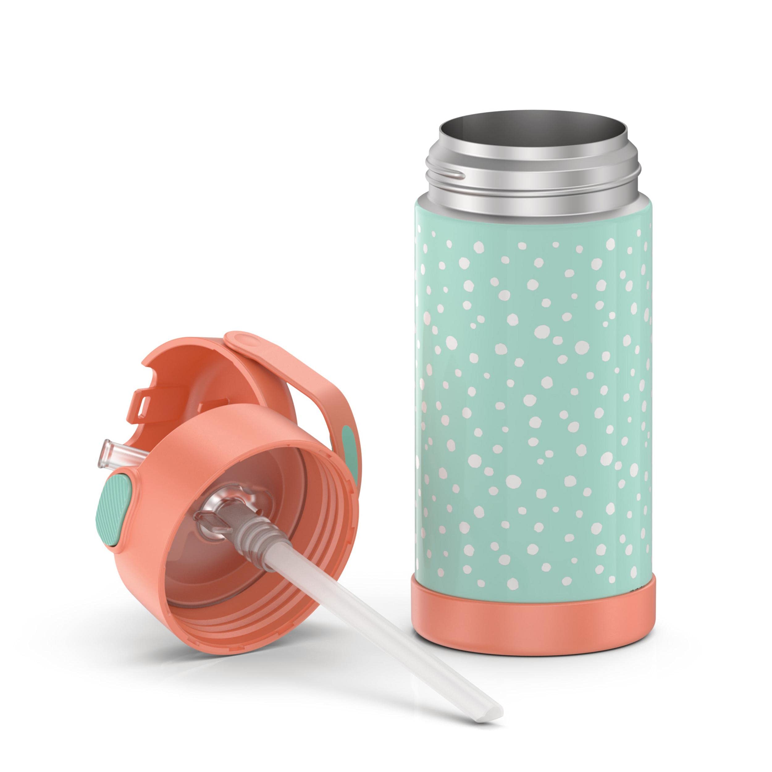THERMOS FUNTAINER 12 Ounce Stainless Steel Kids Bottle, Pastel Delight