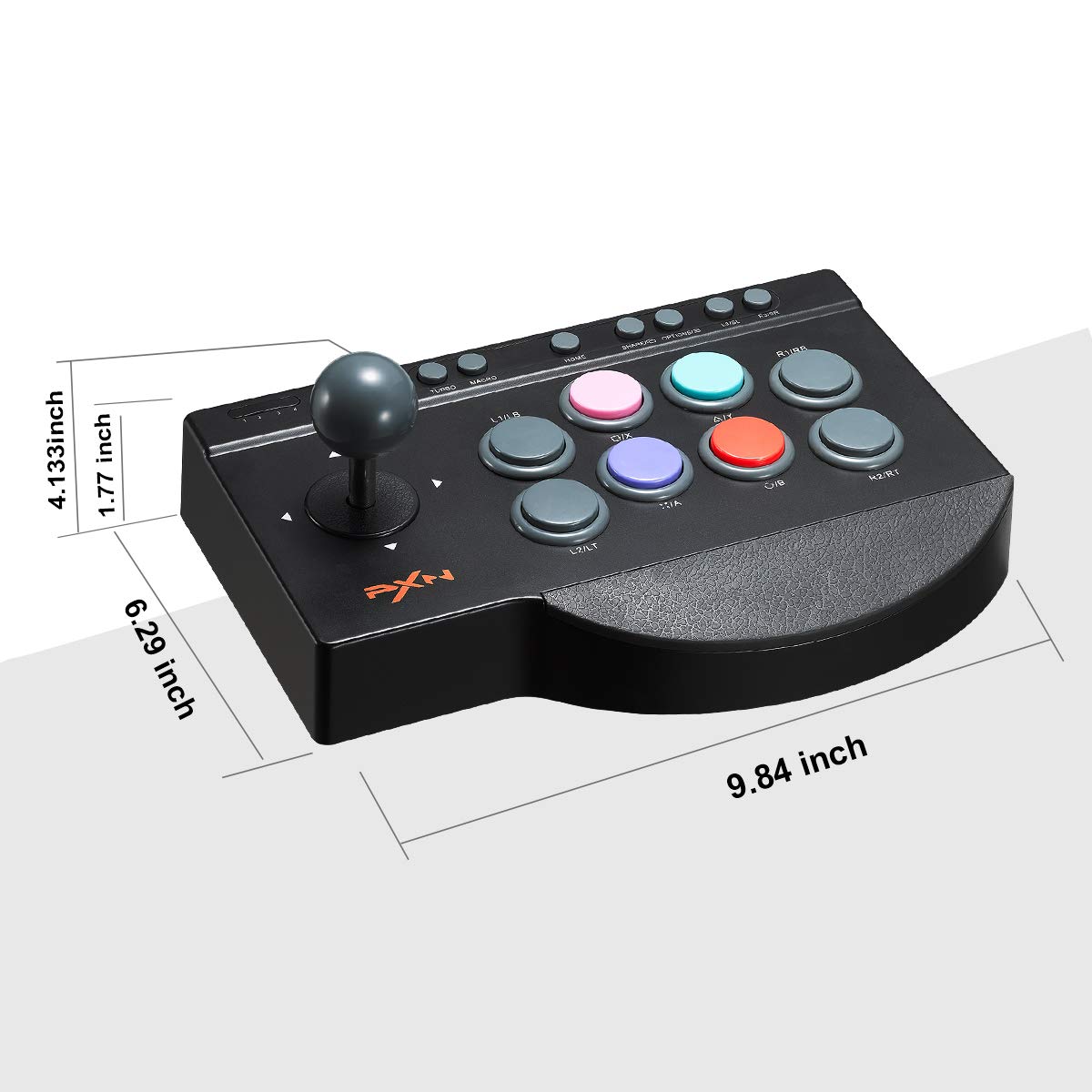 PXN Arcade Fight Stick 0082 Fight Stick Arcade Game Fighting Joystick PC with Turbo/Macro Functions Compatible with PC, PS4, PS3, Xbox One, Xbox Series X|S, Android TV Box, Switch