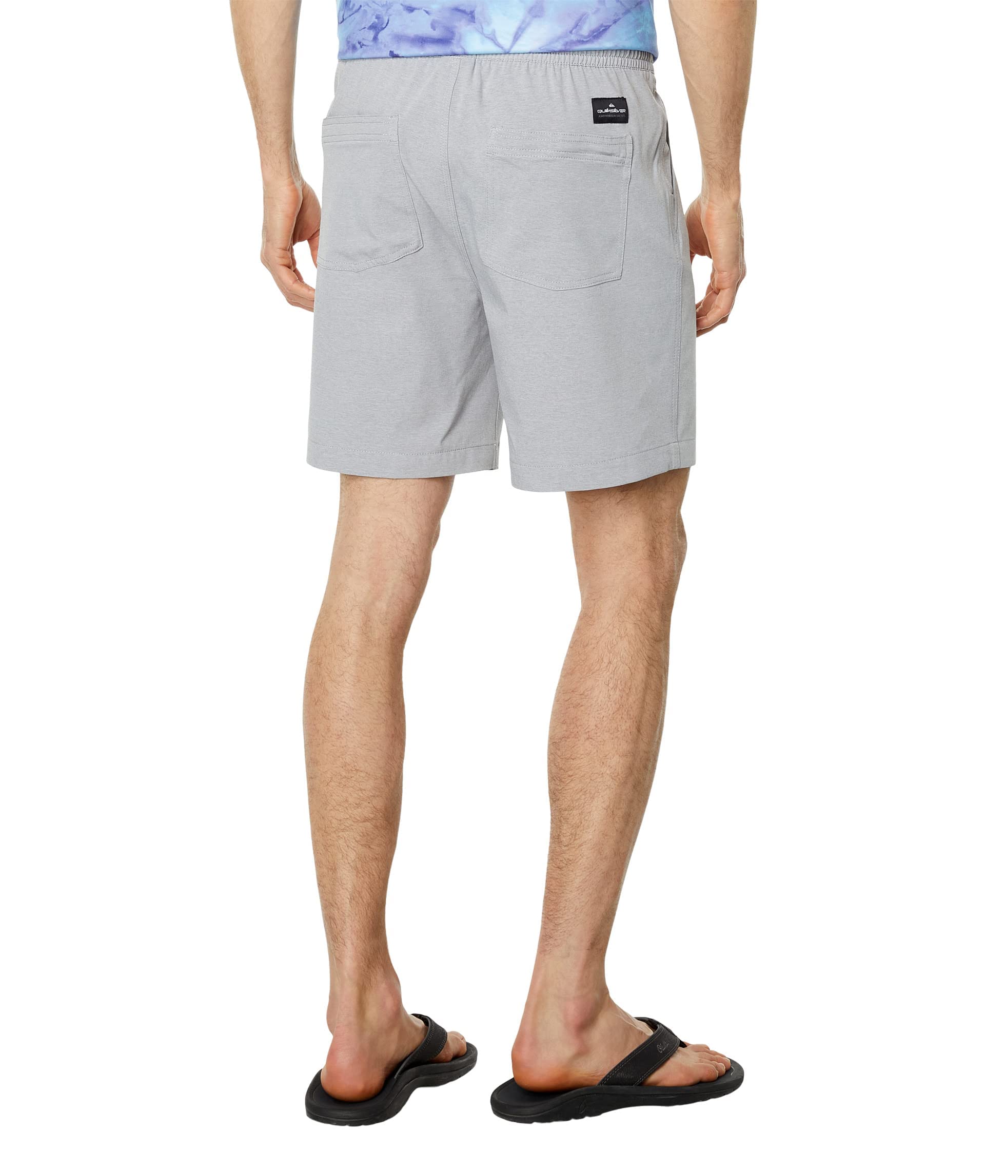 Quiksilver Men's Taxer Heather Amphibian 18 Hybrid Short, Sleet, Large