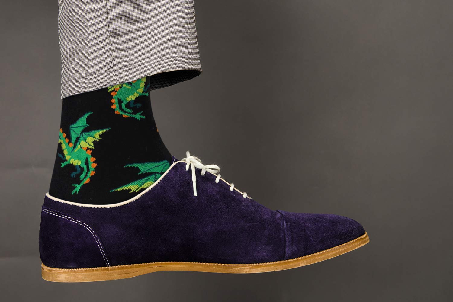 Real Sic Casual Designer Socks for Men and Women - Exotic Animal Series - Breathable and Lightwear Cotton (Dragon)