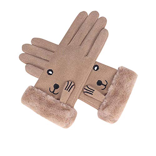 Thicken Winter Outdoor Plus Velvet Keep Warm Casual Windproof Not Fingerless Gloves Knit Gloves Warm