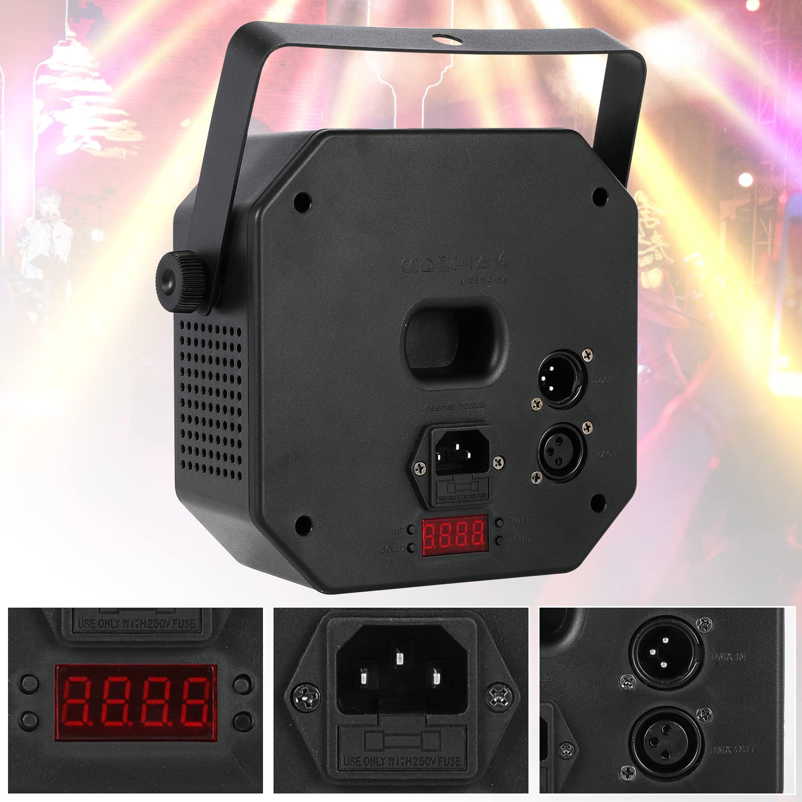 Stage Lights 36 LED Par Lights,36W RGB Par Lights Stage Lighting Indoor for Christmas Halloween Music Party Disco Wedding, Remote Control (Strobe light)