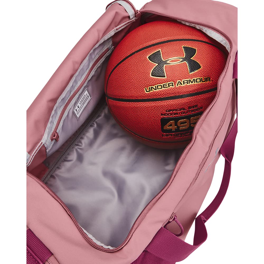 Under Armour Womens Undeniable Signature Duffle, (697) Pink Elixir/Charged Cherry/Metallic Harbor Blue, One Size Fits Most
